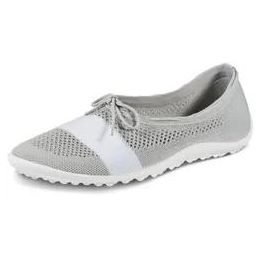 Barfu&szlig;schuh Leguano "STLYE PEAR", Damen, Gr. 36, grau (grau, wei&szlig;), Textil, Schuhe Barfu&szlig;schuh, Slipper, Freizeitschuh, Bequemschuh verst&auml;rkt das taktile Empfinden