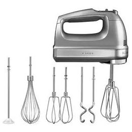 KitchenAid Handmixer "5KHM9212ECU CONTOUR SILVER", silber (contur, silber), B:8cm H:15cm T:20cm, Mixer, 9 Stufen
