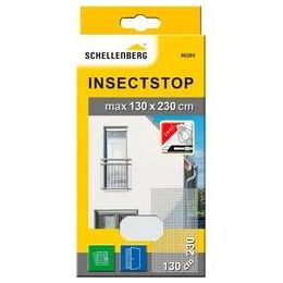 Fliegengitter-Gewebe Schellenberg "f&uuml;r bodentiefe Fenster und T&uuml;ren", wei&szlig; (rahmen: wei&szlig; gewebe: wei&szlig;), B:130cm H:230cm, Insektenschutzgitter, Insektenschutz ohne bohren, 130 x 230 cm, wei&szlig; und anthrazit