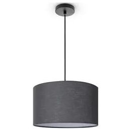 Paco Home Pendelleuchte "HUGO UNI COLOR", schwarz, 1, &Oslash; 38cm H: 21cm, Leuchten, Deckenlampe LED Wohnzimmer Und Schlafzimmer, Unifarben, Deko E27, Pendelleuchte
