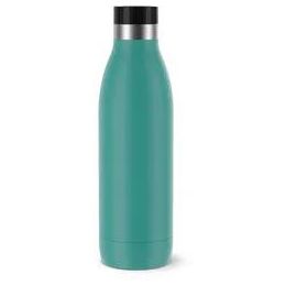 Isolierflasche Emsa "Trinkflasche Bludrop", blau (petrol), H:26,1cm, Edelstahl, Trinkflaschen, Isolierflasche, Edelstahl, Quick-Press Deckel, 360 Trinkgenuss, 12h warm/24h k&uuml;hl