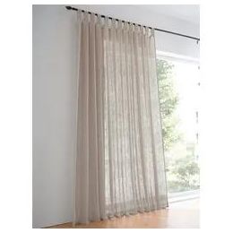 Gardine Heine HOME Gr. 3, grau (taupe), B:140cm H:225cm, Polyester, Gardinen, Gardine
