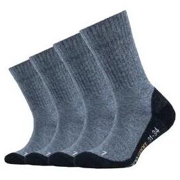 Sportsocken Camano "Sportsocken 4er Pack", M&auml;dchen, Gr. 39-42, blau (jeans, navy), 58% Baumwolle, 20% Polyester, 20% Polyamid, 2% Elasthan, Socken Sportsocken