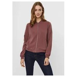 V&eacute;ro Moda Bomberjacke VERO MODA "VMCOCO L/S BOMBER NOOS", Damen, Gr. XL, bunt (rose braun), Web, Obermaterial: 96% Polyester, 4% Elasthan, unifarben, regular fit normal, Rundhals, Rippb&uuml;ndchen, Jacken Bomberjacke, in modisch kurzer Form, mit Stretch