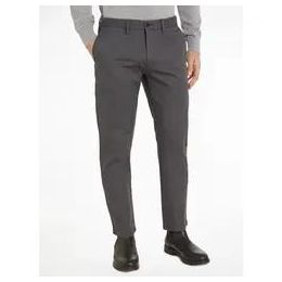 Chinohose Tommy Hilfiger "Chino Denton 1985 PIMA CO", Herren, Gr. 36, L&auml;nge 32, grau (schwarzgrau), Web, Obermaterial: 96% Baumwolle, 4% Elasthan, unifarben, straight fit lang, Hosen Chinohose, Straight Fit