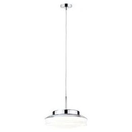 Paulmann LED Pendelleuchte "Selection Bathroom Luena IP44 11,5W 3000K Chrom 230V Glas/Metall", silber (transparent, chromfarben), 1, &Oslash; 25cm H: 150cm, Leuchten, LED Pendelleuchte