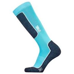 Socken UphillSport "HALLA", Damen, Gr. 35-38, blau (t&uuml;rkis), 60% Polyester, 28% Wolle, 11% Polyamid, 1% Elasthan, mehrfarbig, Socken Socken, mit atmungsaktiver Funktion