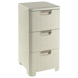 Kommode curver "Schubladenturm STYLE", beige (creme), B:38cm H:60cm T:33cm, Kunststoff, Sideboards, Kommode, creme