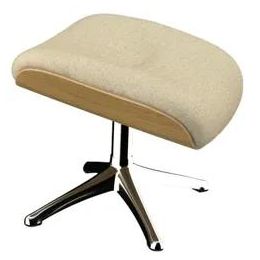 Fu&szlig;hocker FLEXLUX "Clement Beinst&uuml;tze, Hervorragender Komfort, Robuster Alu Fu&szlig;", beige (sandy beige), B:44cm H:39cm T:35cm, 100% Polyester, Hocker, Fu&szlig;hocker, Beinauflage zur Entspannung, pflegeleicht, Rahmen in Holzoptik