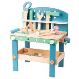 Spielwerkbank Small Foot "Werkbank Nordic", bunt, Rollenspielzeug, KinderB:28cm H:52cm L:45cm, Holz, B:28cm H:52cm L:45cm
