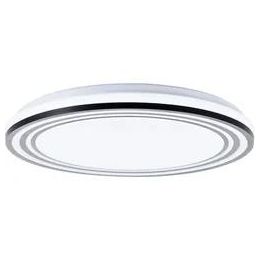 BRELIGHT LED Wandleuchte "Kobana", schwarz (schwarz, wei&szlig;), &Oslash; 49cm H: 7cm, 1 Stk., Leuchten, D 49 cm, 3800 lm, 3000-6500 K, dimmbar, CCT, schwarz/wei&szlig;, LED Wandleuchte