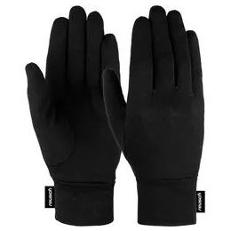 Skihandschuhe Reusch "Merino Wool Conductive", Damen, Gr. 9.5, schwarz, 100% Wolle, unifarben, Handschuhe, aus atmungsaktivem Material