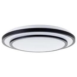 BRELIGHT LED Wandleuchte "Luciano", schwarz (schwarz, wei&szlig;), &Oslash; 49cm H: 7cm, 1 Stk., Leuchten, D 50 cm, 3800 lm, 3000-6500 K, 36 W, dimmbar, CCT, Fernbedienung, LED Wandleuchte