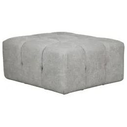 Polsterhocker Home Affaire "APERIRE Sitzhocker mit Steppung, Ma&szlig;e B/T/H: 76/76/41 cm", hellgrau, B:76cm H:42cm T:76cm, 100% Polyester, Hocker, Polsterhocker, passend zur Serie, hoher Sitzkomfort und modernes Design