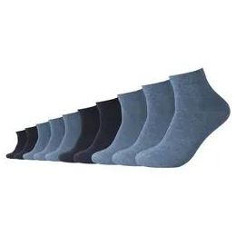 Kurzsocken Camano "10er Pack", Herren, Gr. 39-42, blau (denim melange), 80% Baumwolle, 17% Polyamid, 3% Elasthan, uni, Socken