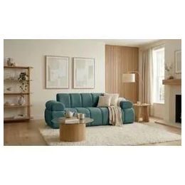 2-Sitzer Home Affaire "LYOTH Design-Sofa, moderne Steppung, Breite 180 cm", petrol, B:180cm H:71cm T:93cm, 100% Polyester, Sofas, mit Wellenunterfederung, gem&uuml;tlich und modern, komfortables Sitzgef&uuml;hl