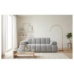 2-Sitzer Home Affaire "LYOTH Design-Sofa, moderne Steppung, Breite 180 cm", silber, B:180cm H:71cm T:93cm, 100% Polyester, Sofas, mit Wellenunterfederung, gem&uuml;tlich und modern, komfortables Sitzgef&uuml;hl