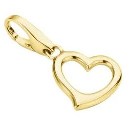 Charm Herz "Floating Heart, vergoldet, Silber 925", gold, Giorgio Martello MILANO, Charms, Damen, Silber 925 (Sterlingsilber)