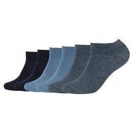 Sneakersocken s.Oliver "6er Pack", Herren, Gr. 35-38, blau (smoked blau), 75% Baumwolle, 24% Polyamid, 1% Elasthan, uni, Socken Sneakersocken