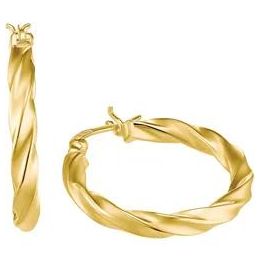 Paar Creolen Amor "2013796", gold (goldfarben), Ohrringe, Damen, Gelbgold 375