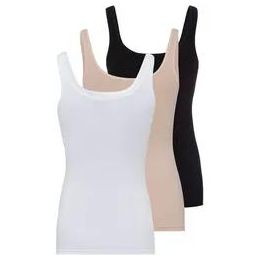 Unterhemd Skiny "Every Day In Cotton", Damen, Gr. 38, N-Gr, bunt (trio selection), Obermaterial: 96% Baumwolle, 4% Elasthan, unifarben, k&ouml;rpernah, Unterhemden Unterhemd, bequem, weich, eng und k&ouml;rpernah, Baumwollmix