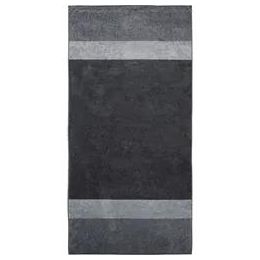 Saunatuch Dyckhoff "Two-Tone Stripe", silber, B:100cm L:200cm, Walkfrottee, Obermaterial: 100% Baumwolle, Handt&uuml;cher, Made in Germany, aus 100% Baumwolle, trocknergeeignet