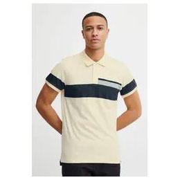 Poloshirt Blend "BHUdo", Herren, Gr. XXL, cloud cream, Web, 100% Baumwolle, gemustert, regular fit normal, V-Ausschnitt, Shirts, Klassisches Polo-Shirt