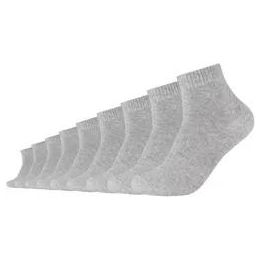 Kurzsocken s.Oliver "9er Pack", Herren, Gr. 35-38, grau (light grau melange), 70% Baumwolle, 18% Polyamid, 10% Polyester, 2% Elasthan, meliert, Socken