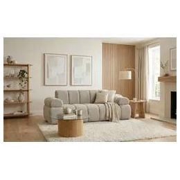 2-Sitzer Home Affaire "LYOTH Design-Sofa, moderne Steppung, Breite 180 cm", taupe, B:180cm H:71cm T:93cm, 100% Polyester, Sofas, mit Wellenunterfederung, gem&uuml;tlich und modern, komfortables Sitzgef&uuml;hl
