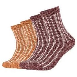 Socken s.Oliver "Socken 4er Pack", Damen, Gr. 35/38, rot (syrah), 69% Polyester 29% Polyester 2% Elasthan, meliert, Socken Socken