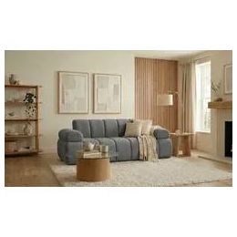 2-Sitzer Home Affaire "LYOTH Design-Sofa, moderne Steppung, Breite 180 cm", anthrazit, B:180cm H:71cm T:93cm, 100% Polyester, Sofas, mit Wellenunterfederung, gem&uuml;tlich und modern, komfortables Sitzgef&uuml;hl