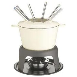 Fondue MASTER CLASS "MasterClass", beige (cremefarbig), B:21cm H:13cm, Fondues, emailliertes Gusseisen, in Geschenkverpackung