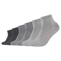 Kurzsocken s.Oliver "6er Pack", Herren, Gr. 39-42, grau (anthrazit), 76% Baumwolle, 23% Polyamid, 1% Elasthan, uni, Socken