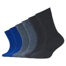 Socken Camano "6er Pack", Damen, Gr. 27-30, blau, 76% Baumwolle, 23% Polyamid, 1% Elasthan, uni, Socken Socken