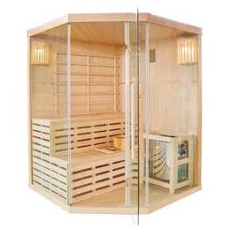 Sauna Sanotechnik "TALLINN", beige (natur), Saunaofen, 6 kW, Saunen, f&uuml;r 3 Personen