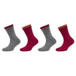 Socken s.Oliver "Socken 4er Pack", Damen, Gr. 31-34, rot (biking rot), 66% Baumwolle, 28% Polyester, 5% Elastodien, 1% Elasthan, Socken Socken