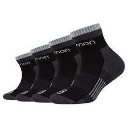 Sportsocken Salomon "Kindersportsocken 4er Pack", M&auml;dchen, Gr. 27/30, schwarz (schwarz, grau), 66% Baumwolle 32% Polyamid 2% Elasthan, mehrfarbig, Socken Sportsocken