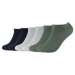 Sneakersocken s.Oliver "Sneakersocken 6er Pack", Herren, Gr. 35/38, gr&uuml;n (sea spray), 80% Baumwolle 17% Polyamid 3% Elasthan, uni, Socken Sneakersocken