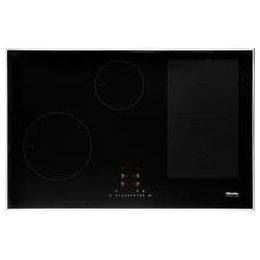 Miele Flex-Induktions-Kochfeld "KM 7474 FR "125 Edition", schwarz, B:80,6cm H:5,2cm T:52,6cm, Kochfelder, Mit 4 Kochzonen inkl. 1 leistungsstarken PowerFlex-Kochbereich