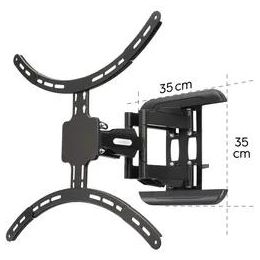 Hama TV-Wandhalterung "schwenkbar, vollbeweglich, 94 - 229cm (37" - 90"), 43",50",55",65",75", schwarz, B:63,7cm H:55,6cm, Ger&auml;tehalterungen