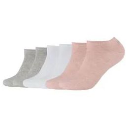 Sneakersocken s.Oliver "6er Pack", Herren, Gr. 39-42, rosa (ros&eacute; melange), 75% Baumwolle, 24% Polyamid, 1% Elasthan, uni, Socken Sneakersocken