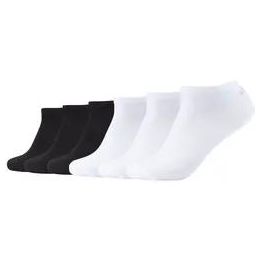 Sneakersocken s.Oliver "6er Pack", Herren, Gr. 43-46, schwarz-wei&szlig; (schwarz, wei&szlig;), 75% Baumwolle, 24% Polyamid, 1% Elasthan, uni, Socken Sneakersocken