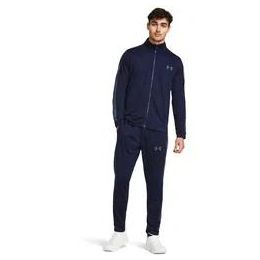 Trainingsanzug Under Armour "UA EMEA TRACK SUIT", Herren, Gr. XL, blau, Obermaterial: 100% Polyester, schmal, Sportanz&uuml;ge Trainingsanzug, zweiteiliges Set, f&uuml;r Sportmode und Freizeit, leichtes Material