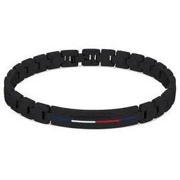 Armband Tommy Hilfiger "Schmuck Edelstahl Armschmuck Gliederkette DRESSED", bunt (schwarz, wei&szlig;, blau, rot), Armb&auml;nder, Herren, 20,5cm, Edelstahl, Armband