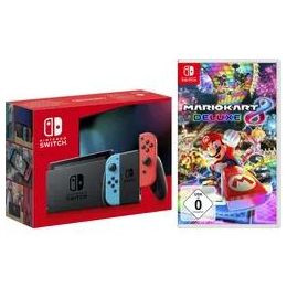 Nintendo SWITCH Konsolen-Set "Switch Neon-Rot/Neon-Blau inkl. Mario Kart 8 Deluxe", bunt (neonrot, neonblau), B:23,9cm H:10,2cm T:1,39cm, Spielekonsolen