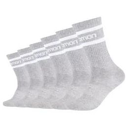 Sportsocken Salomon "LIFE 6er Pack", Herren, Gr. 36-38, grau (grau wei&szlig;), 60% Baumwolle, 38% Polyamid, 2% Elasthan, Socken Sportsocken