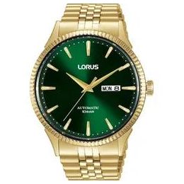 Automatikuhr Lorus, gold (goldfarben), Armbanduhren, Herren, Automatikuhr, Armbanduhr, Herrenuhr, Datum, Edelstahlarmband, bis 10 bar wasserdicht