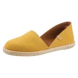 Espadrille VERBENAS "CARMEN SERRAJE", Damen, Gr. 42, gelb, Veloursleder, Schuhe Espadrille, Schlupfschuh, Sommerschuh, Loafer mit typischem Jute-Rahmen