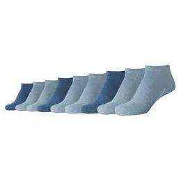 Sneakersocken Camano "9er Pack", Herren, Gr. 43-46, blau (denim), 80% Baumwolle, 17% Polyamid, 3% Elasthan, uni, Socken Sneakersocken