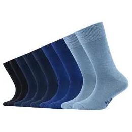 Socken s.Oliver "9er Pack", Damen, Gr. 39-42, blau, 80% Baumwolle, 17% Polyamid, 3% Elasthan, uni, Socken Socken